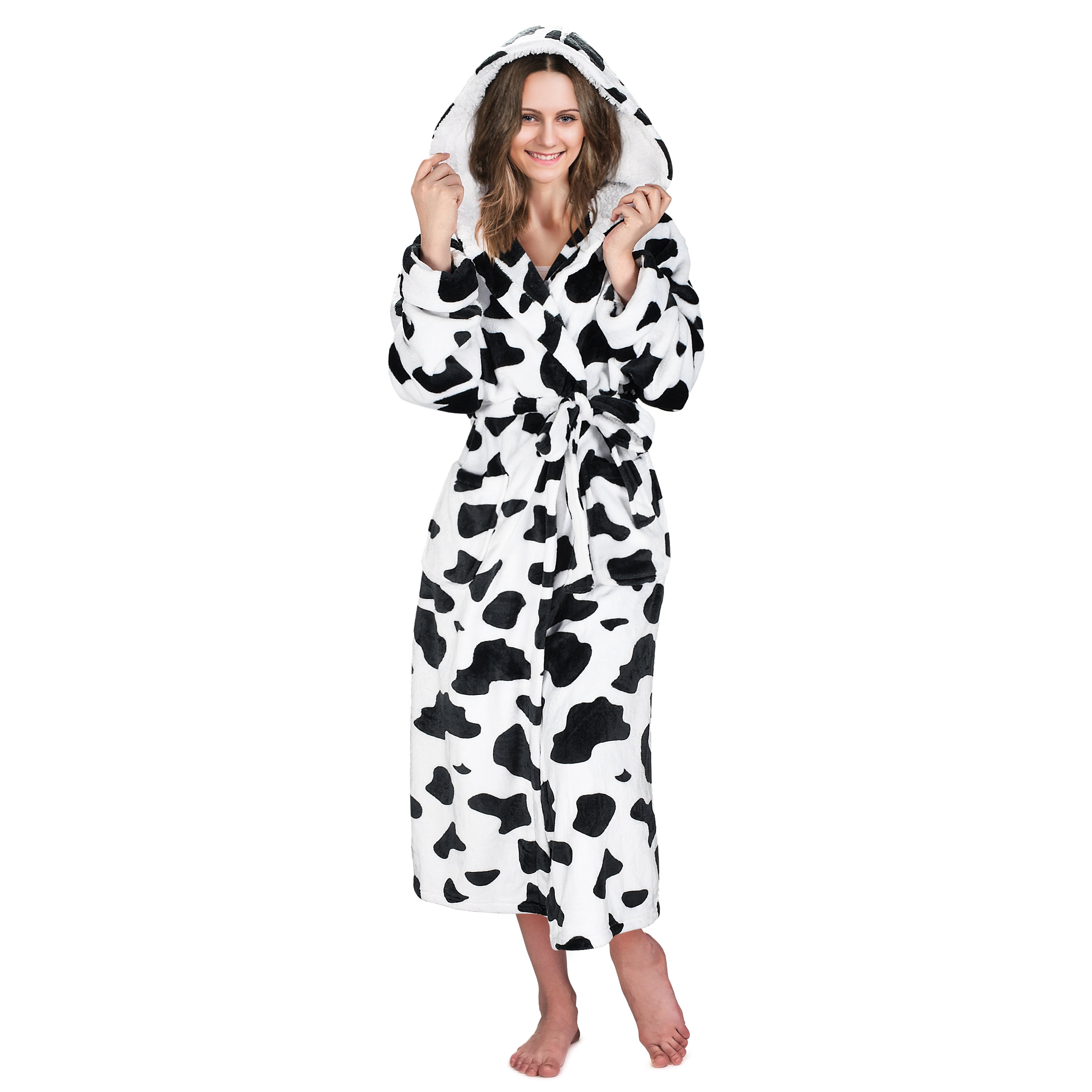 Catalonia Womens Fleece Long Hooded Robe Blanket, Comfy Soft Chenille ...