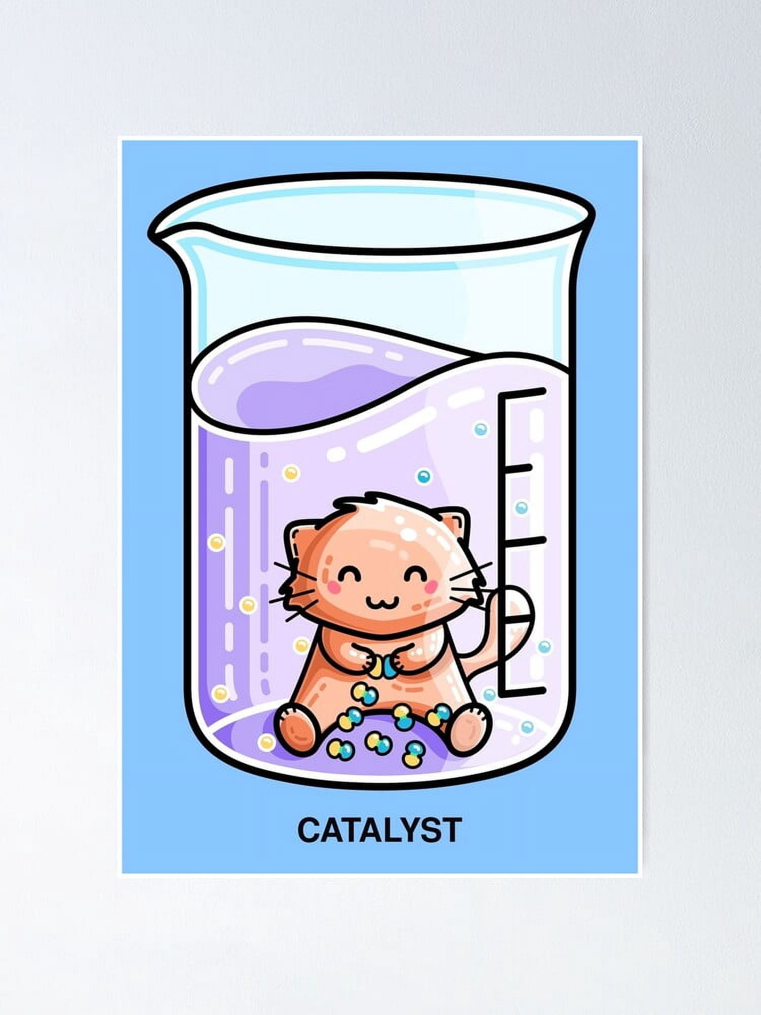 Catalyst Cute Chemistry Cat Pun Modern Art Decor Unframe - Walmart.com