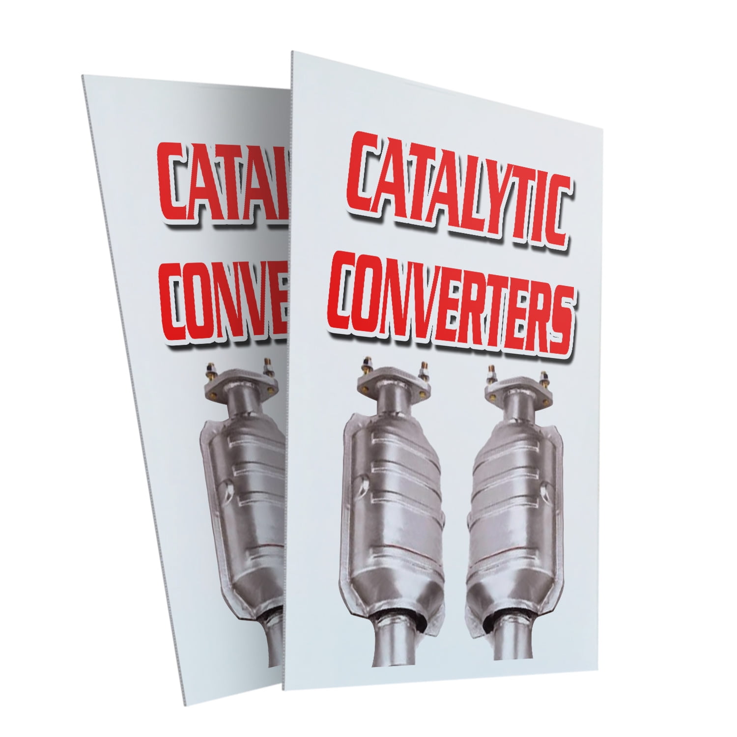 Catalytic Converters (2-PACK) 24" x 36" Plastic Signs | Sign Insert 4mm ...