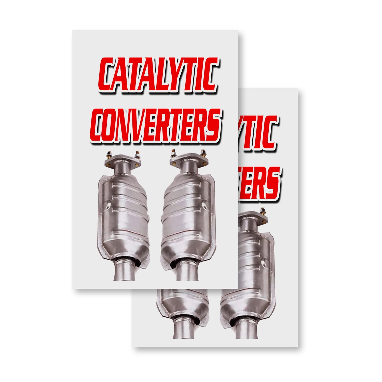 Catalytic Converters (2-PACK) 24" x 36" Vinyl Decals | Sign Insert Peel ...