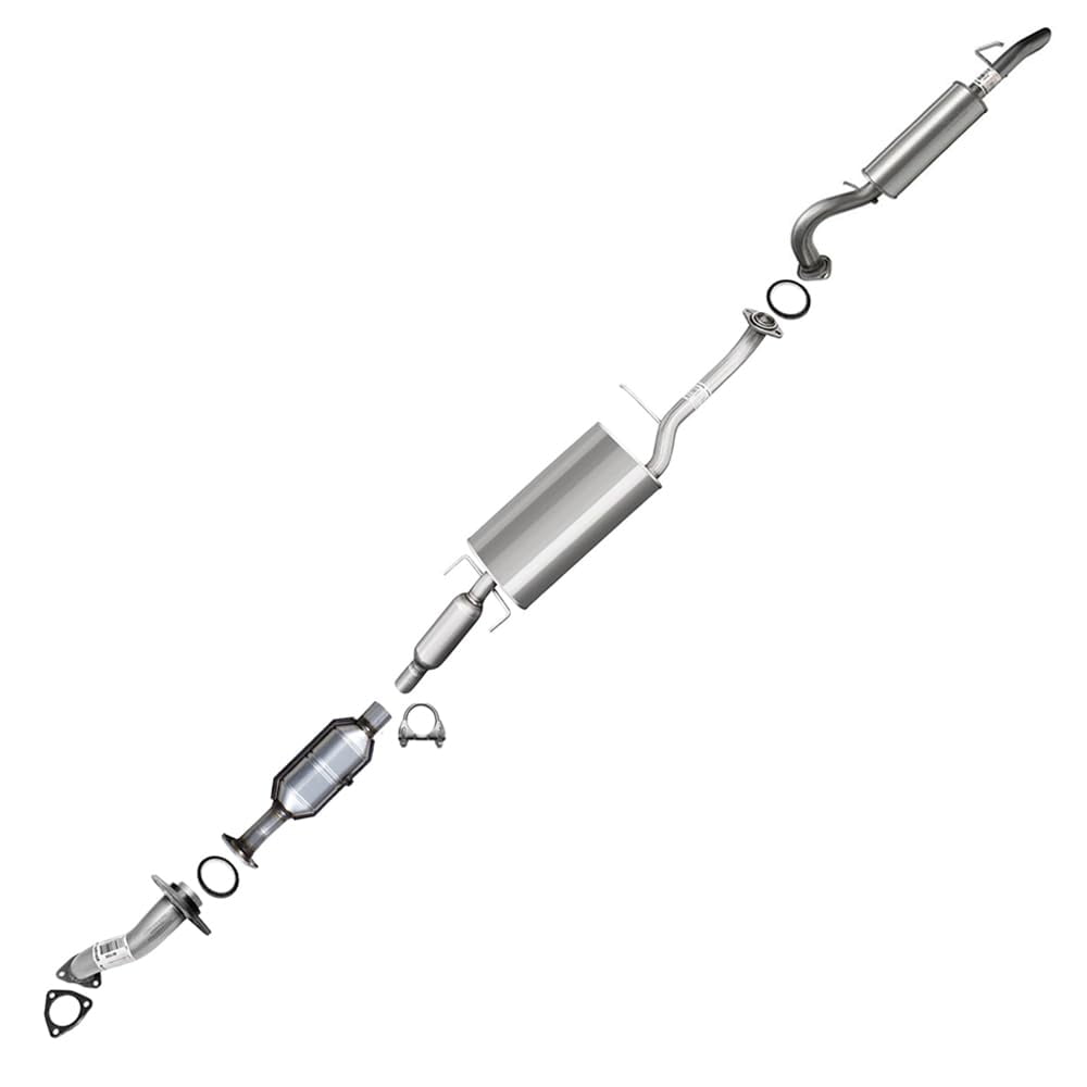 Catalytic, Front Pipe, Rear Muffler, Resonator Exhaust System Kit ...