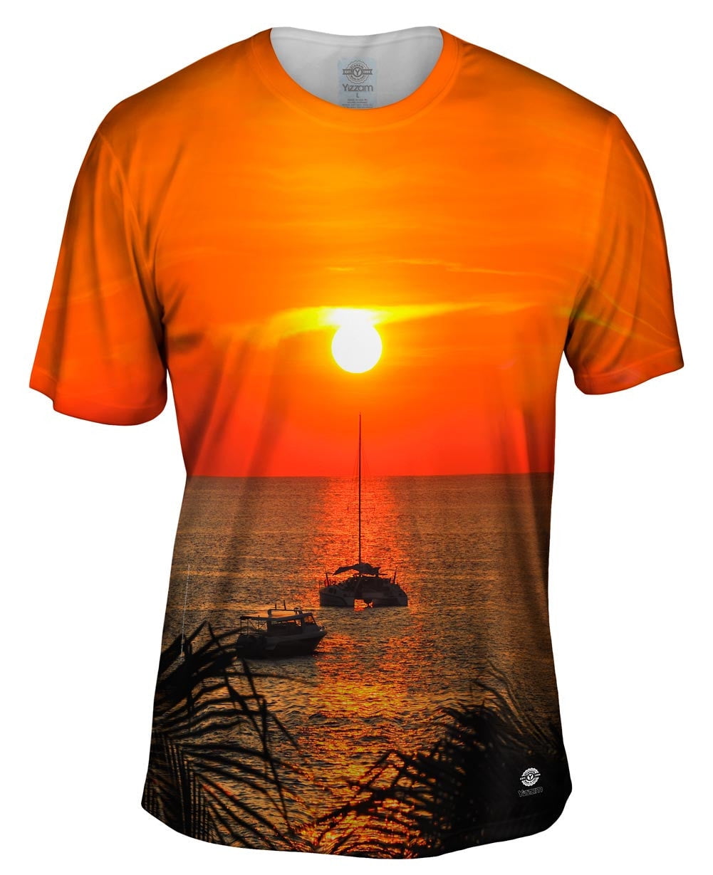 Catamaran Caught In The Sunset Mens T-Shirt All Over Print - Walmart.com