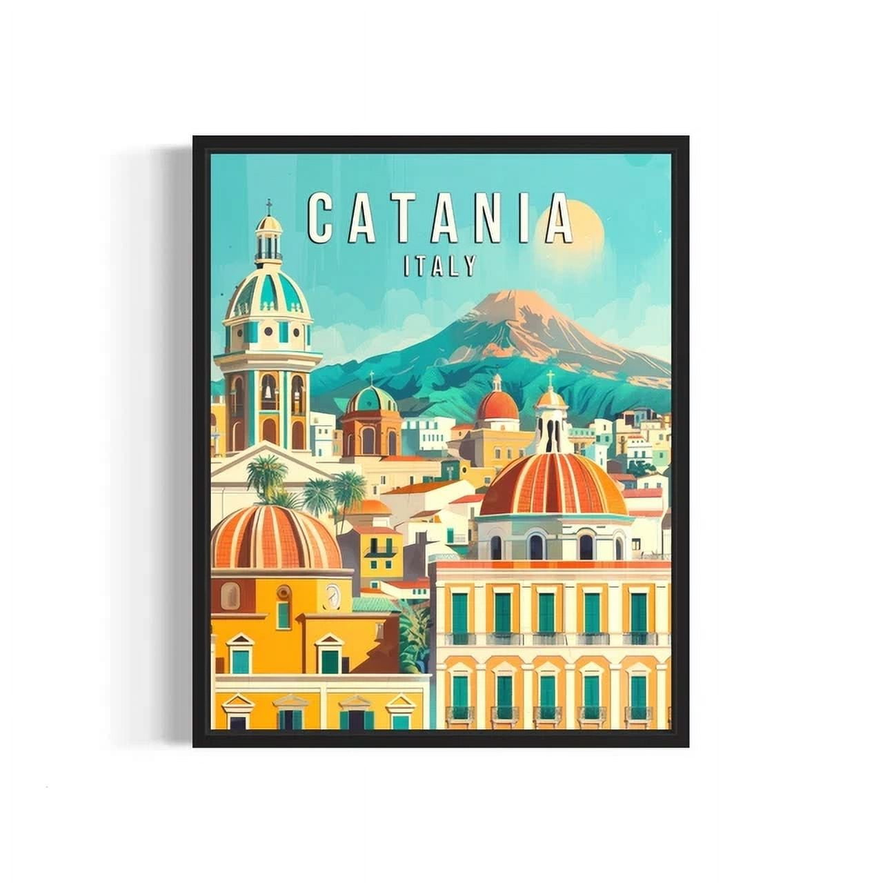 Catania Italy Landscape Poster Art Print Wall Art Painting Artwork ...