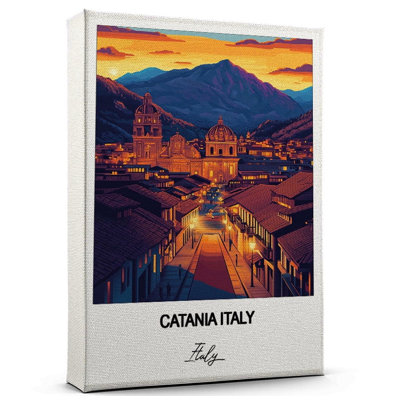 Catania Italy Travel Art Canvas – Modern Wall Art Inspired by Italy ...
