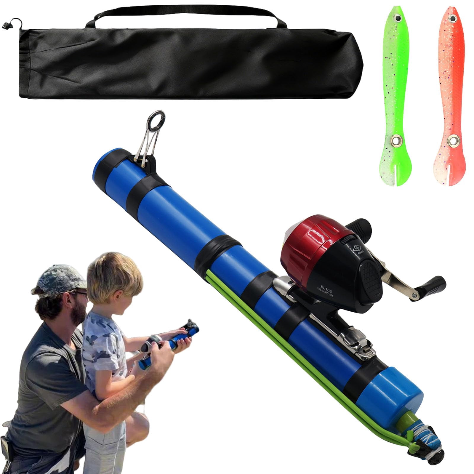 Catapult Fishing Rod, Sling Shot Fishing Reel Pole with Ergonomic ...