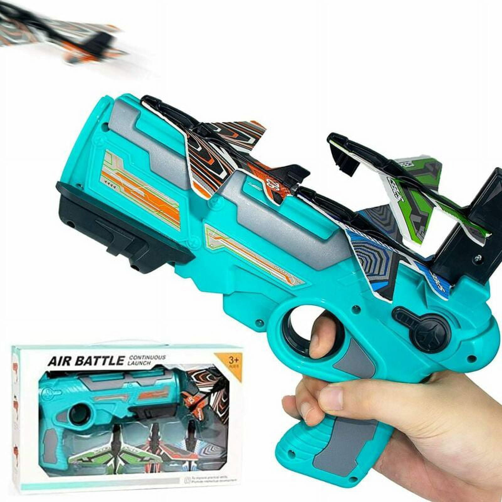 Catapult Plane Toy Foam Blaster Launcher Toy Gun W/Gliders Outdoor ...