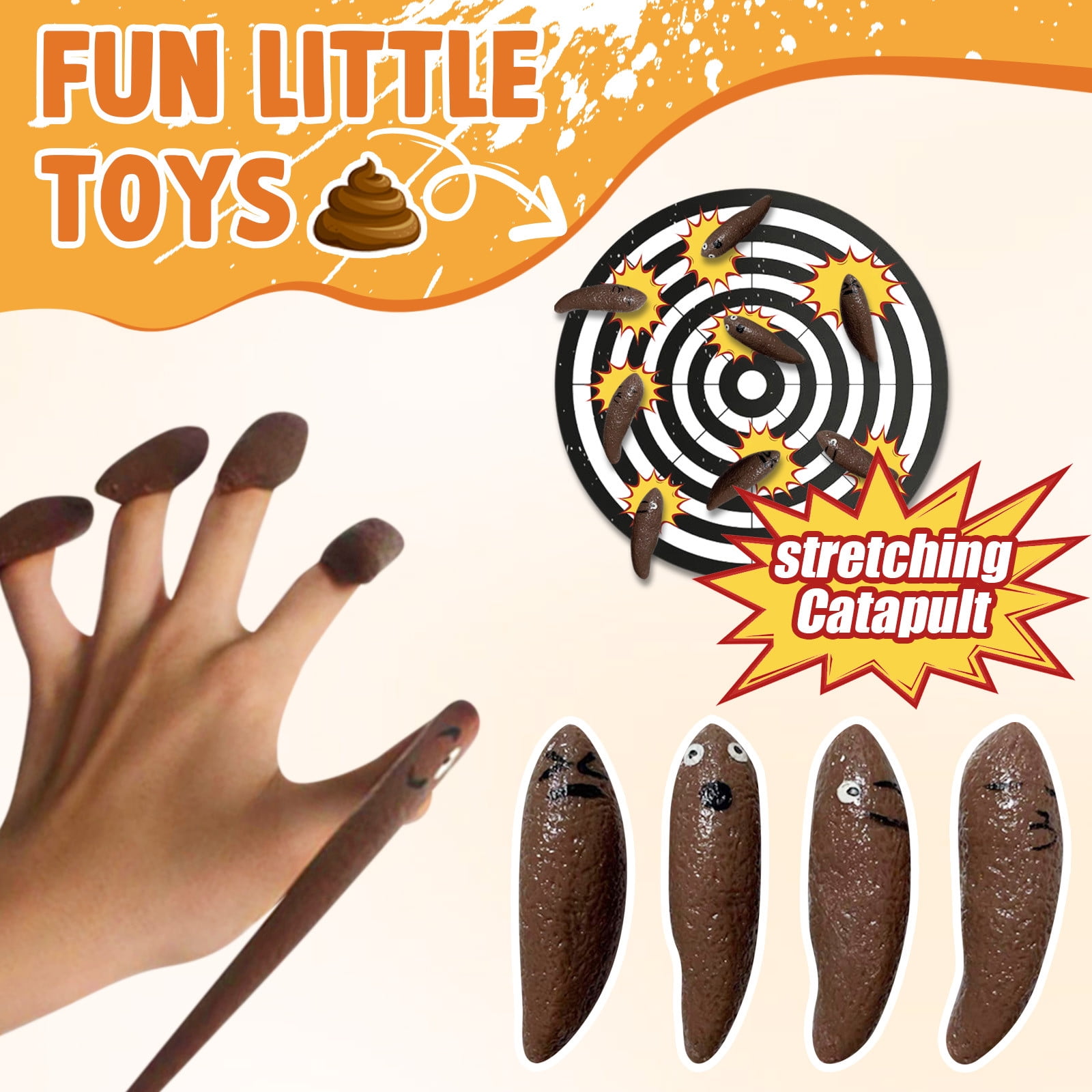 Catapult Simulation Poop - Launch Novelty Finger Catapult - 12pcs Prank ...