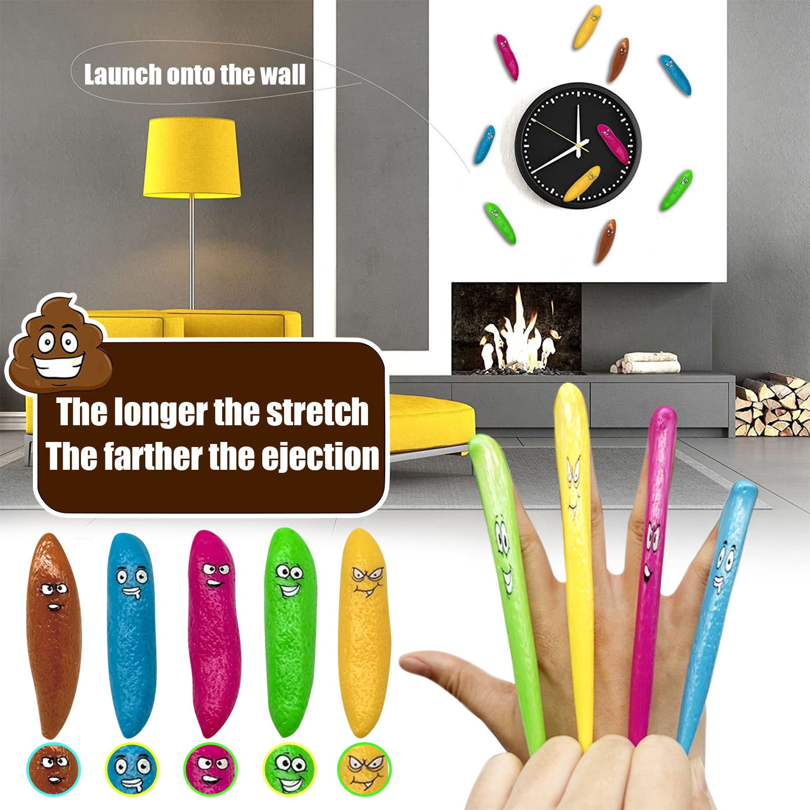 Catapult Simulation Poop - Launch Novelty Finger Slingshot - 5pcs ...
