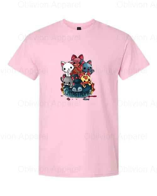 Catastrophe Funny Cat Pun Disaster Cute Feline Chaos Mischief T Shirt ...