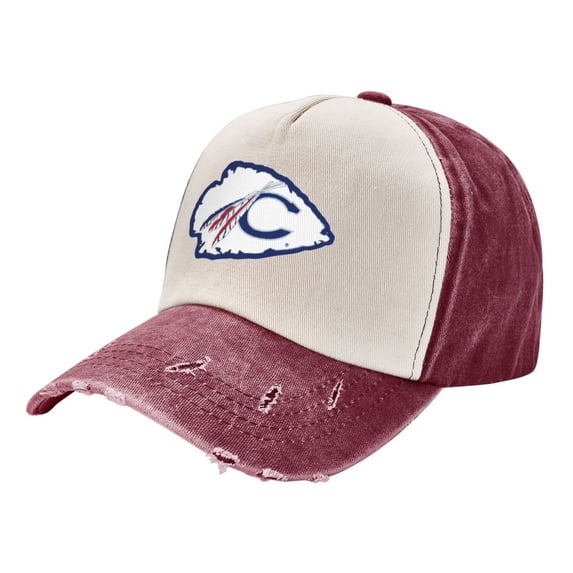 Catawba College Logo Cowboy Collision Color Washed Baseball Cap For Men ...