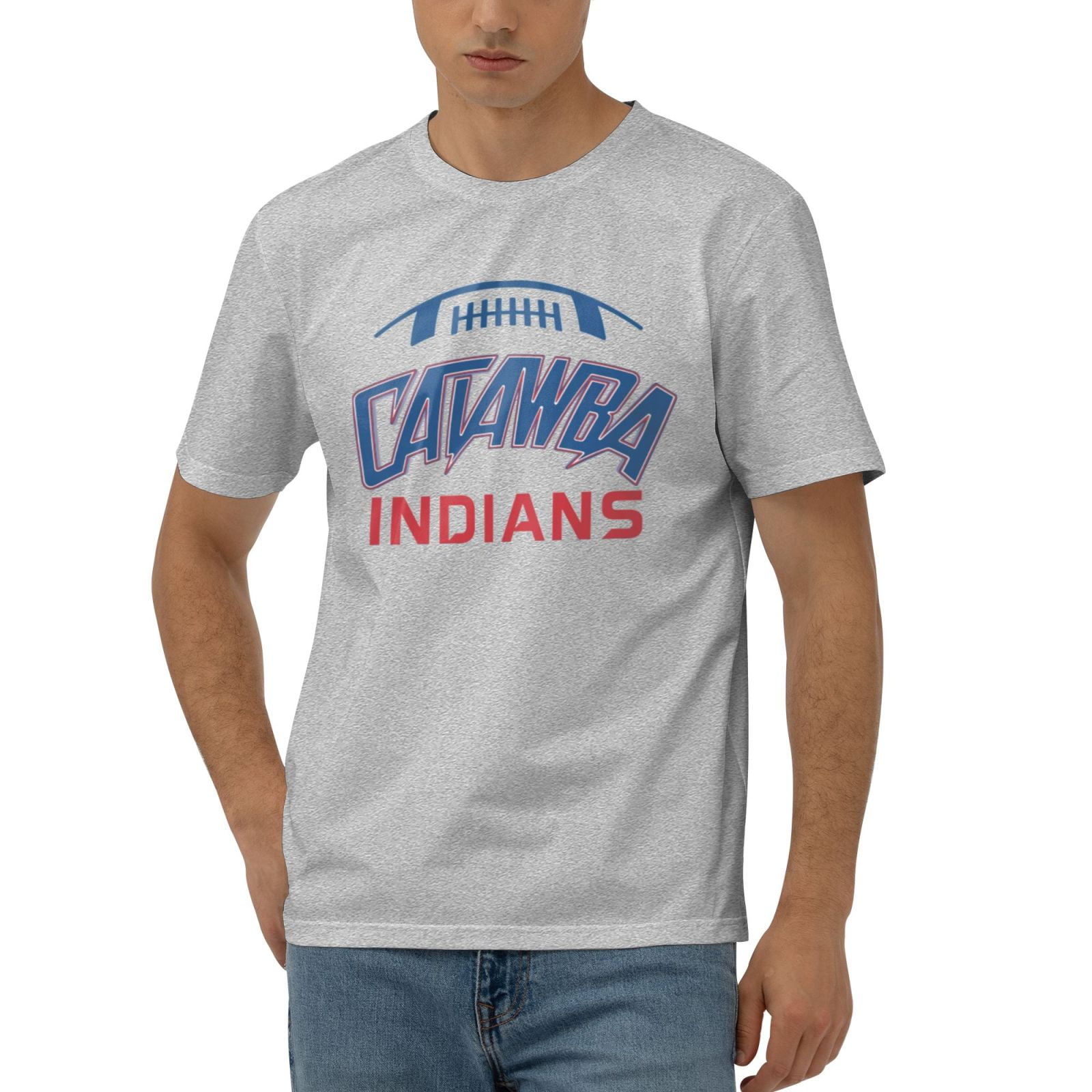 Catawba College Logo Men'S 170g Combed Cotton Short Sleeve T-Shirt ...