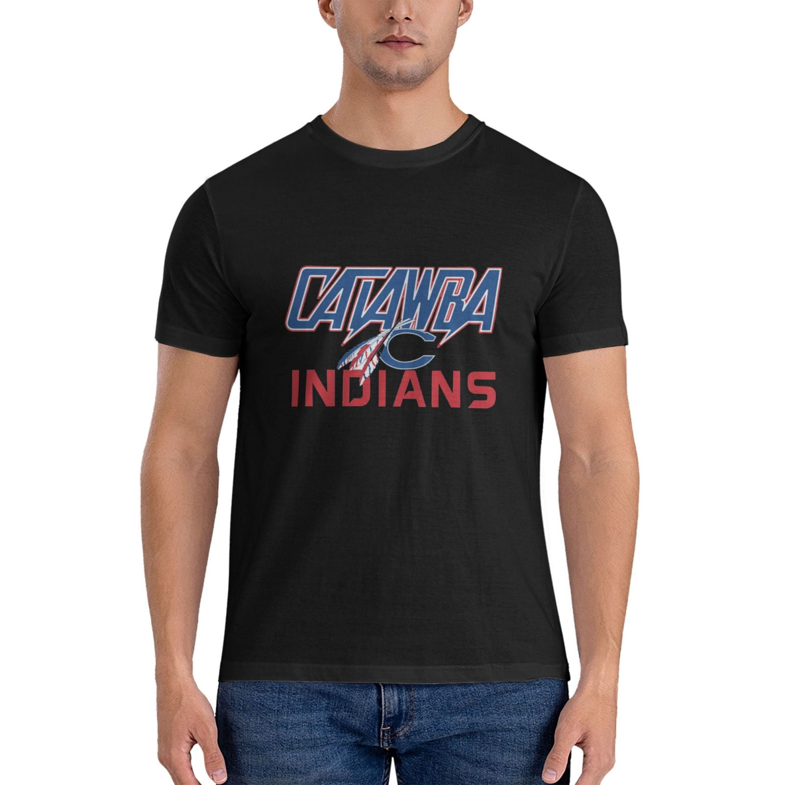 Catawba College Logo Men'S Comfortable Summer Standard Short Sleeve T ...