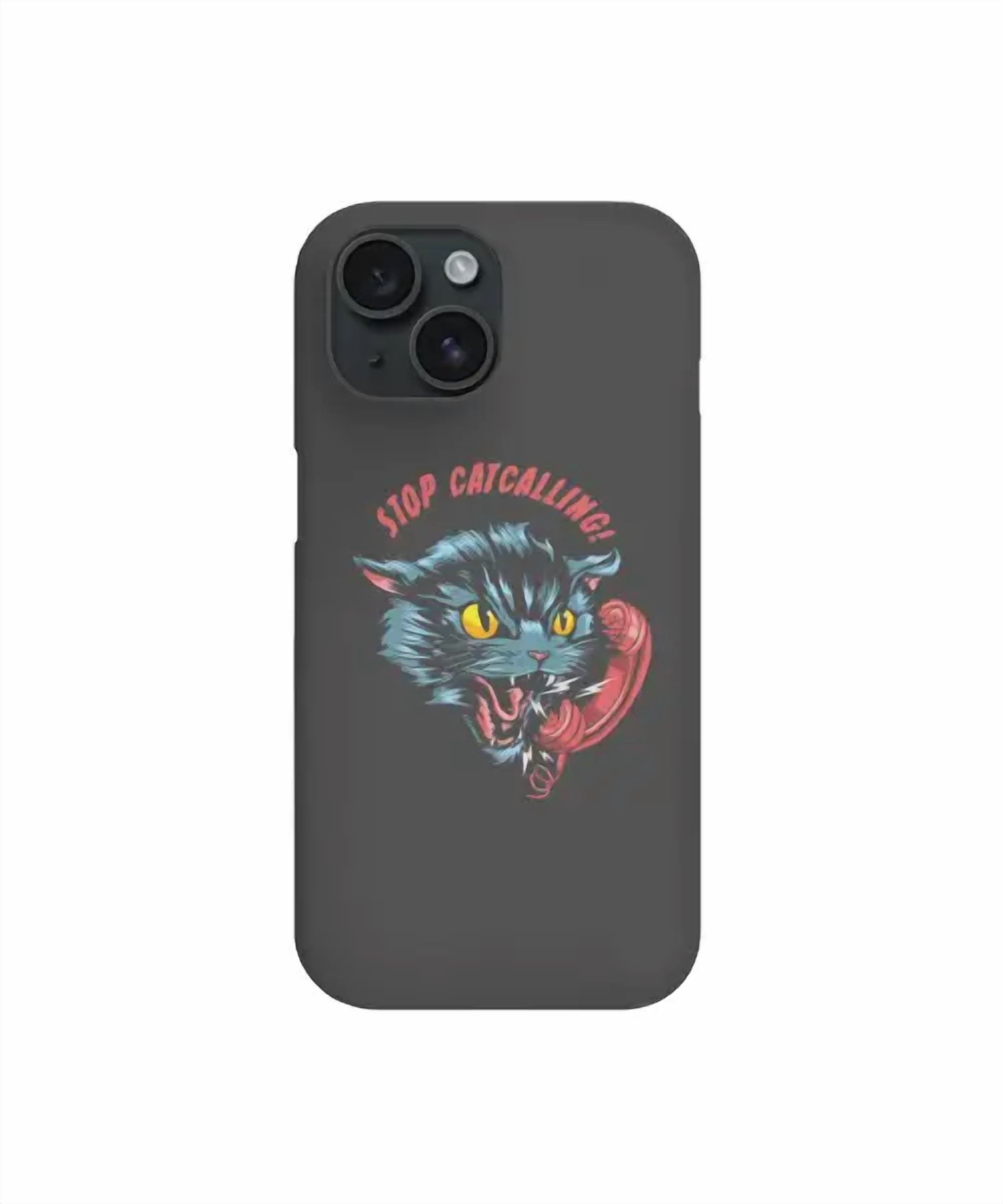 Catcalling Funny Feline Pun Phone Case for Apple iPhone 11 to 17 All ...