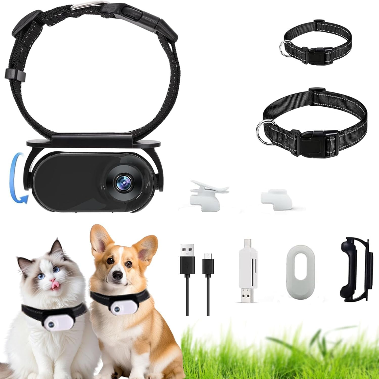 Catcam Pro, Cat Cam Pro Pet Collar Camera, 1080p HD Cat Camera Collar ...