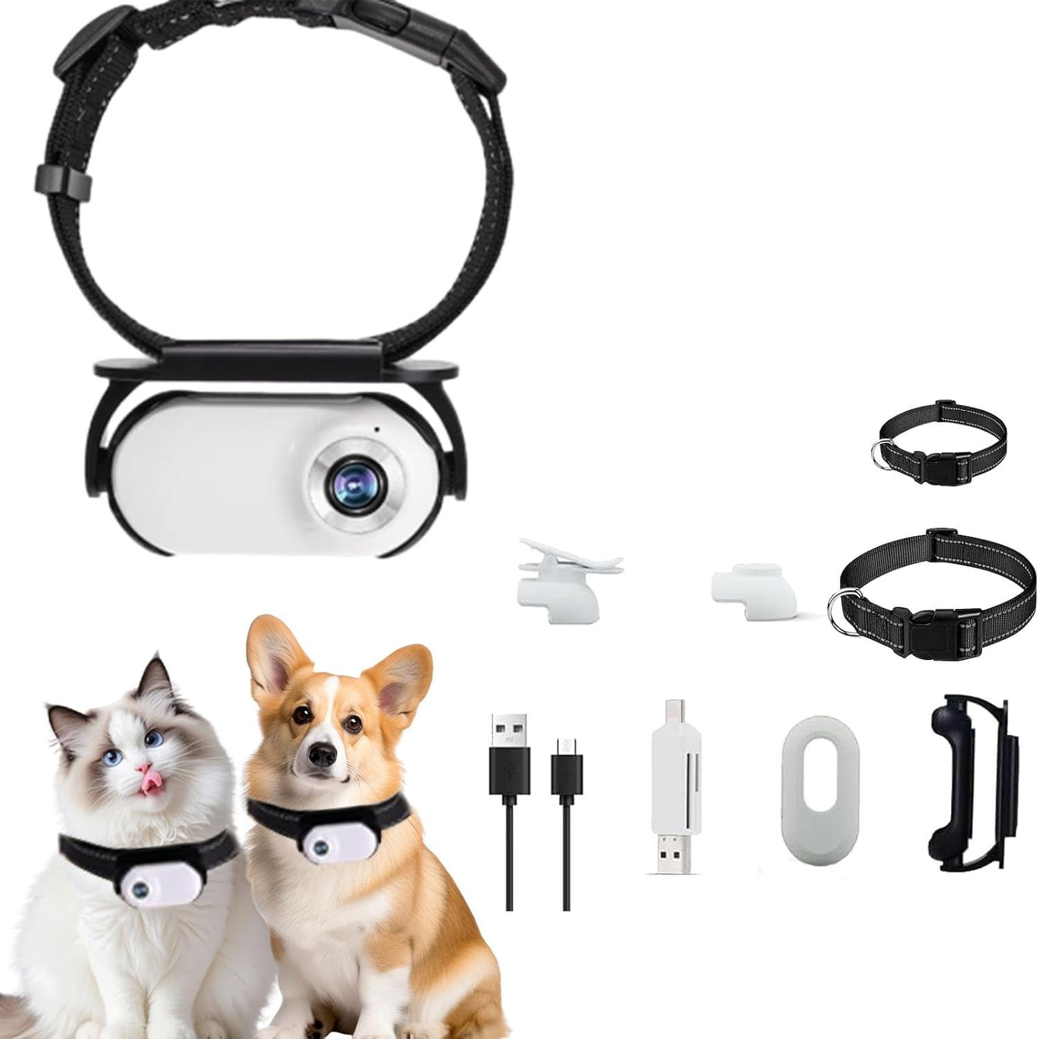 Catcam Pro, Cat Cam Pro Pet Collar Camera, 1080p HD Cat Camera Collar ...