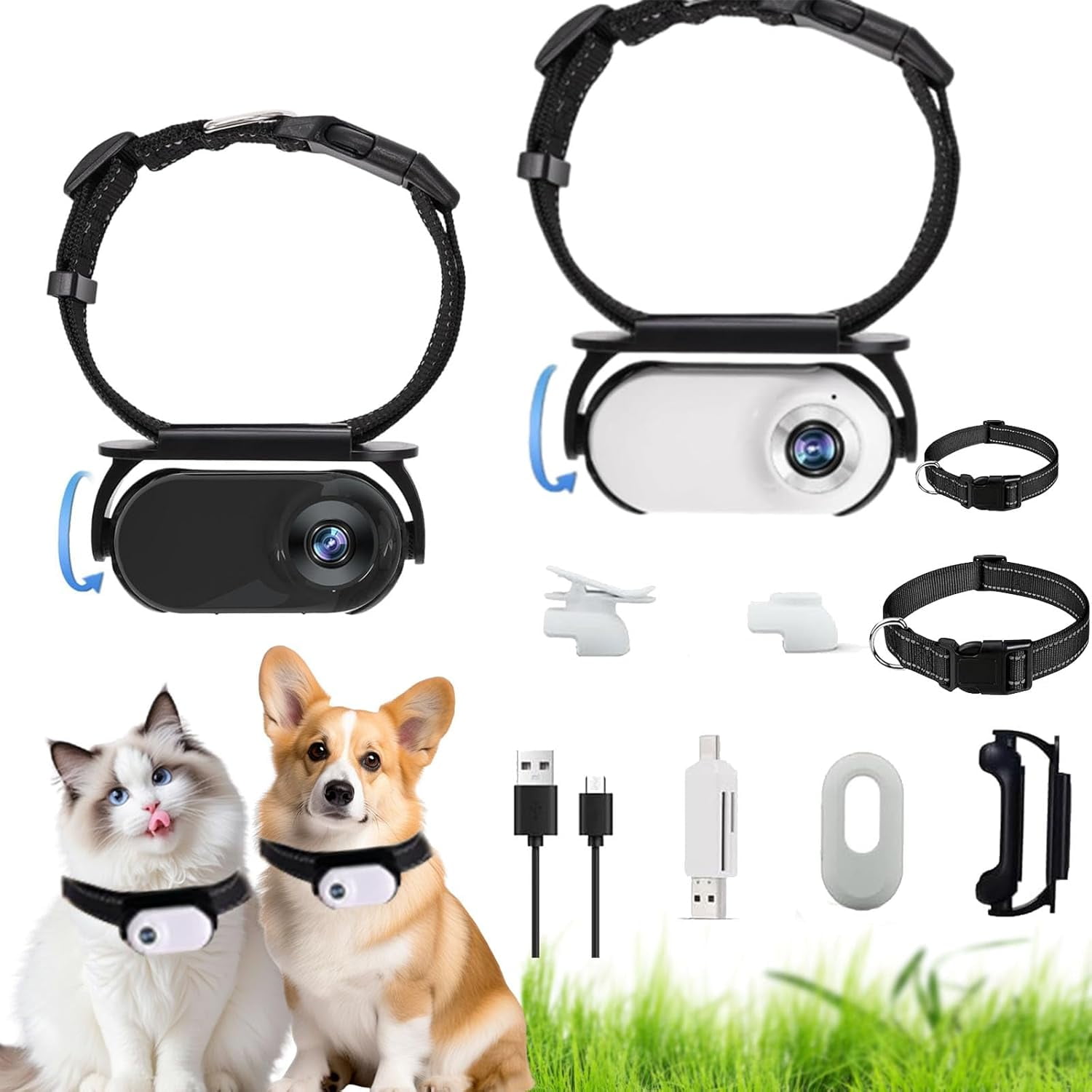Catcam Pro, Cat Cam Pro Pet Collar Camera, 1080p HD Cat Camera Collar ...