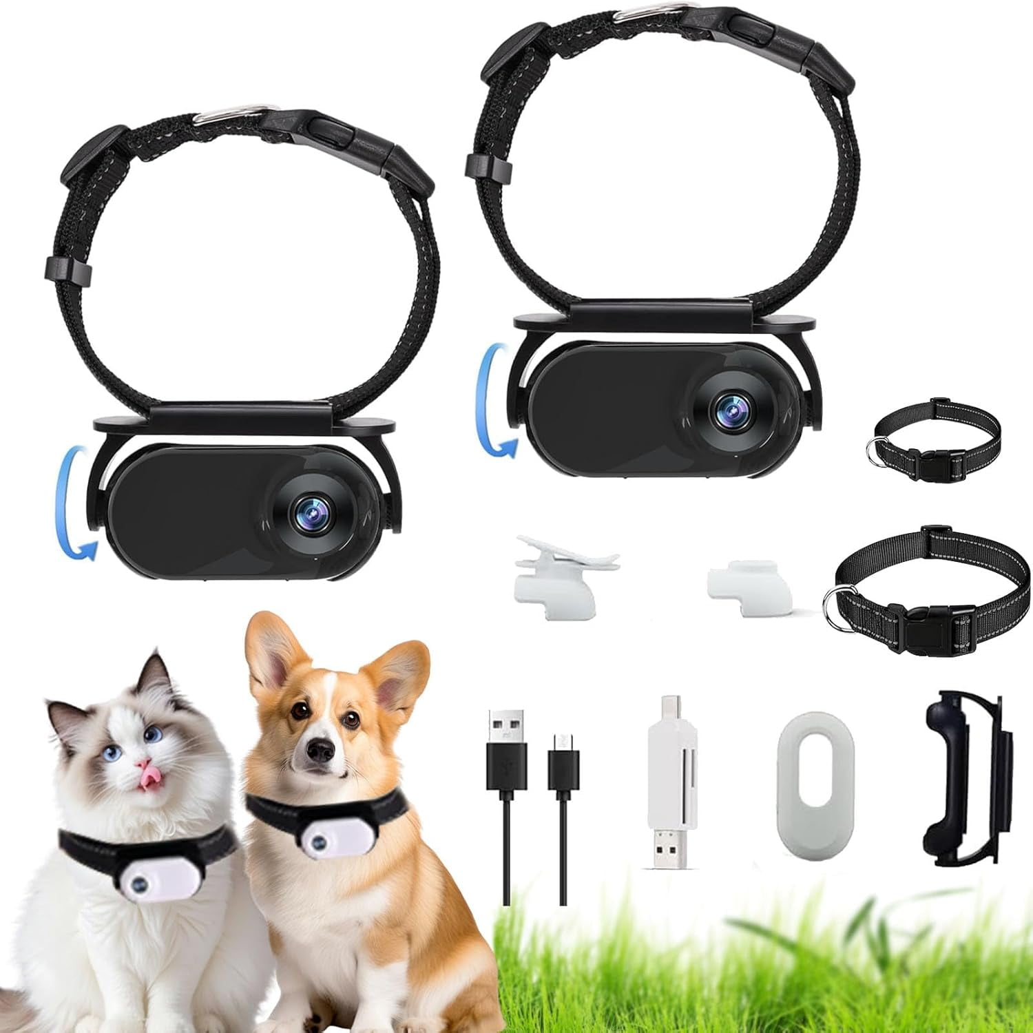Catcam Pro, Cat Cam Pro Pet Collar Camera, 1080p HD Cat Camera Collar ...