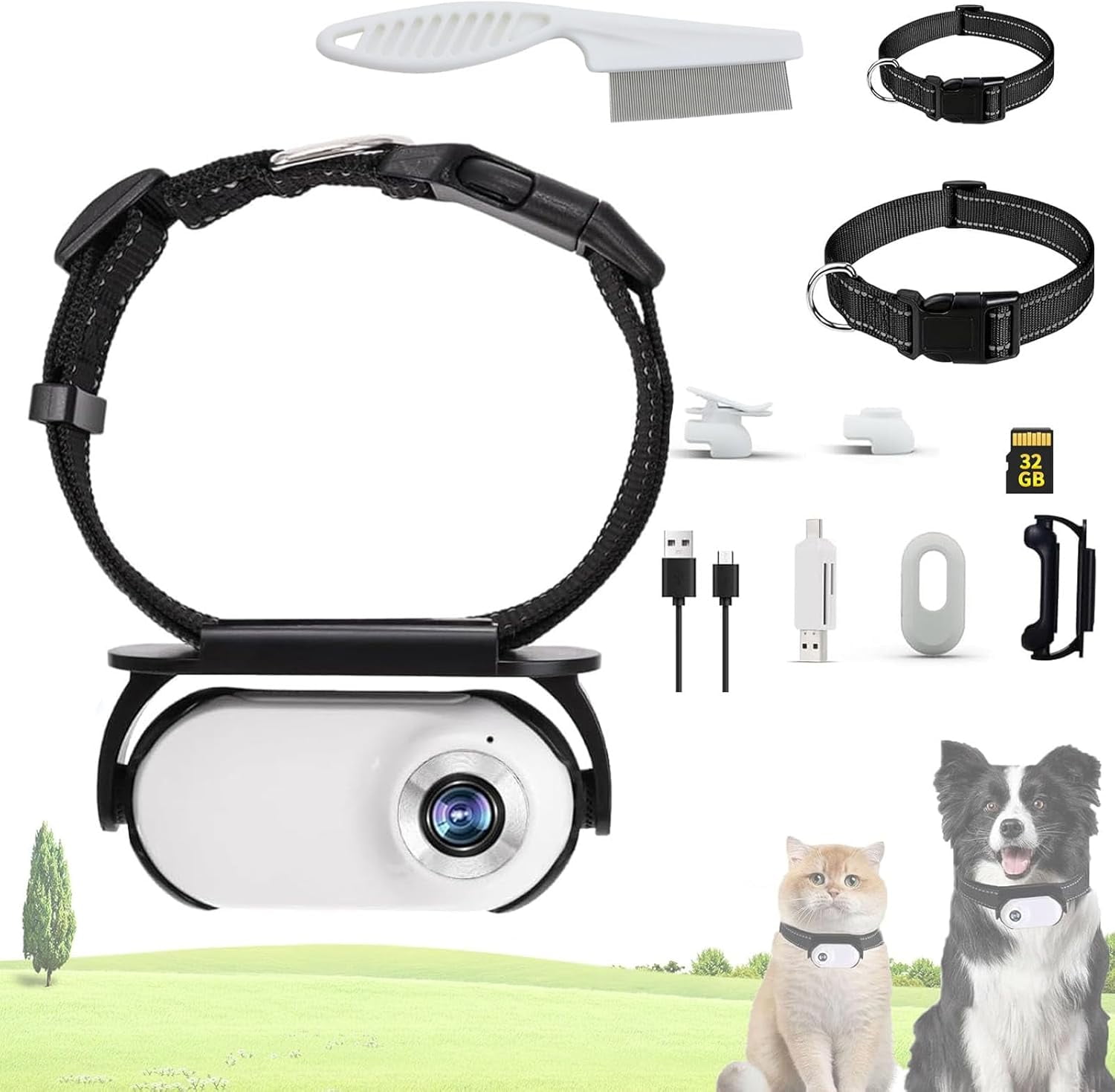 Catcam Pro, Cat Camera Pro, Cat Camera Collar, HD 1080p Wireless Mini ...