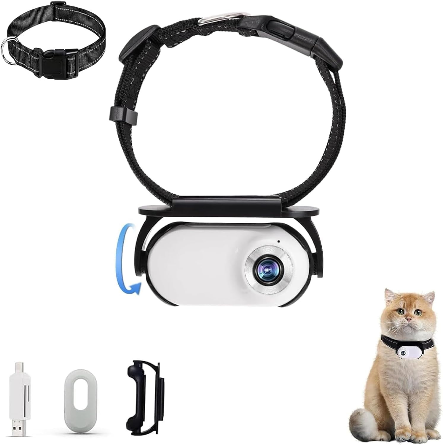 Catcam Pro Pet Action Camera, Cat Cam Pro 2.0, Cat Camera Collar, 1080p ...