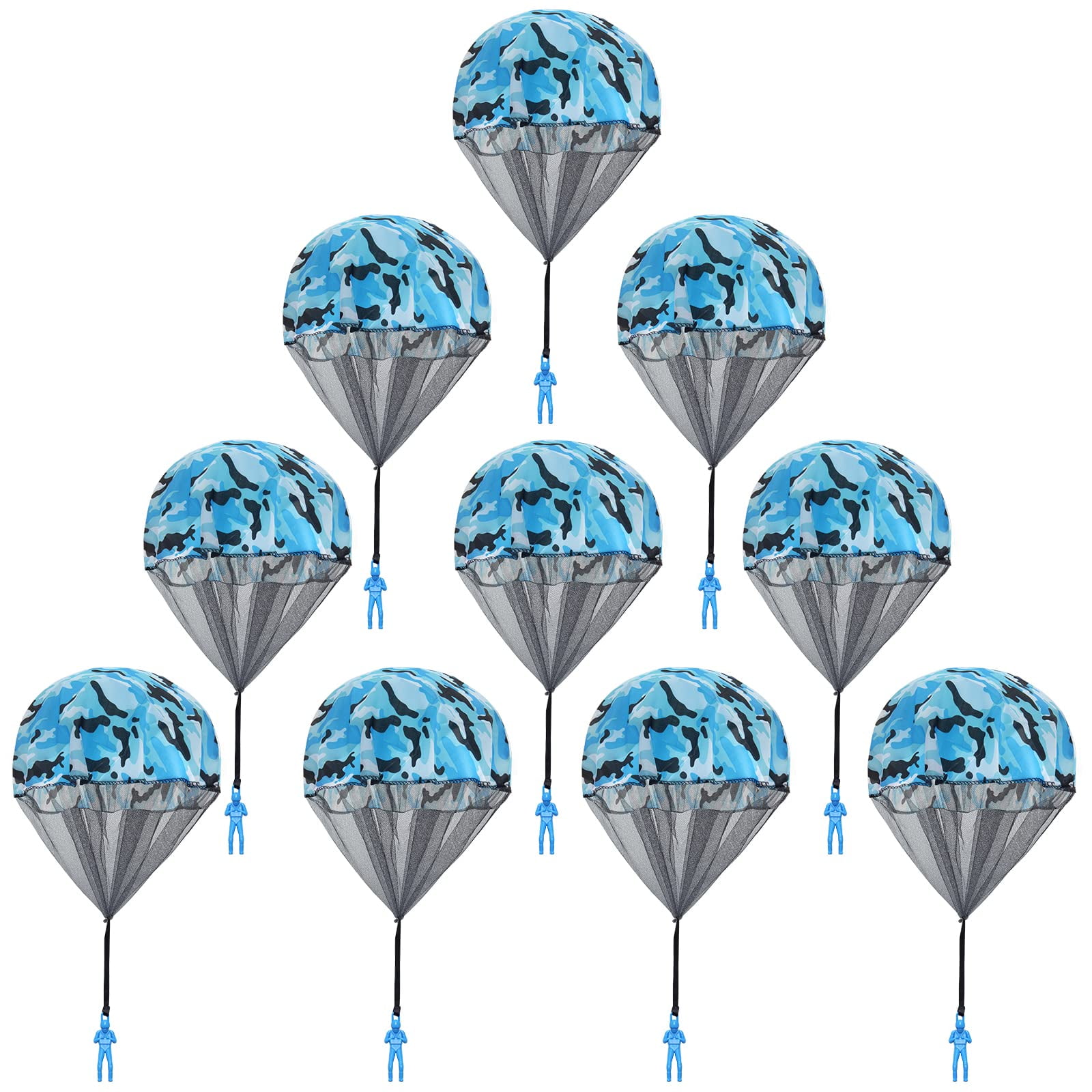 Catcan 10 Pcs Parachute Toy, Camo Parachute Men Toy Tangle Free ...