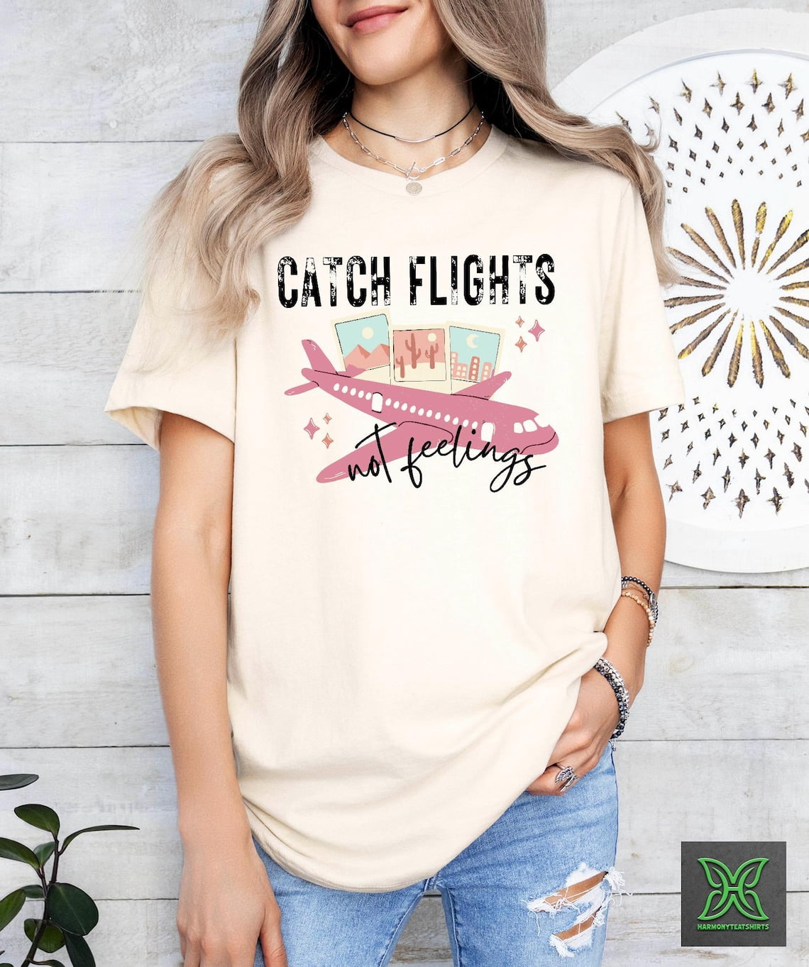 Catch Flights Not Feelings T Shirt, Travel Shirt, Girls Vacation Shirt ...