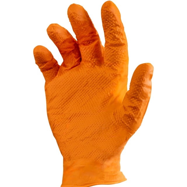 Catch® Light By ProWorks® Nitrile Powder Free 6 Mil Gloves, Orange Md ...