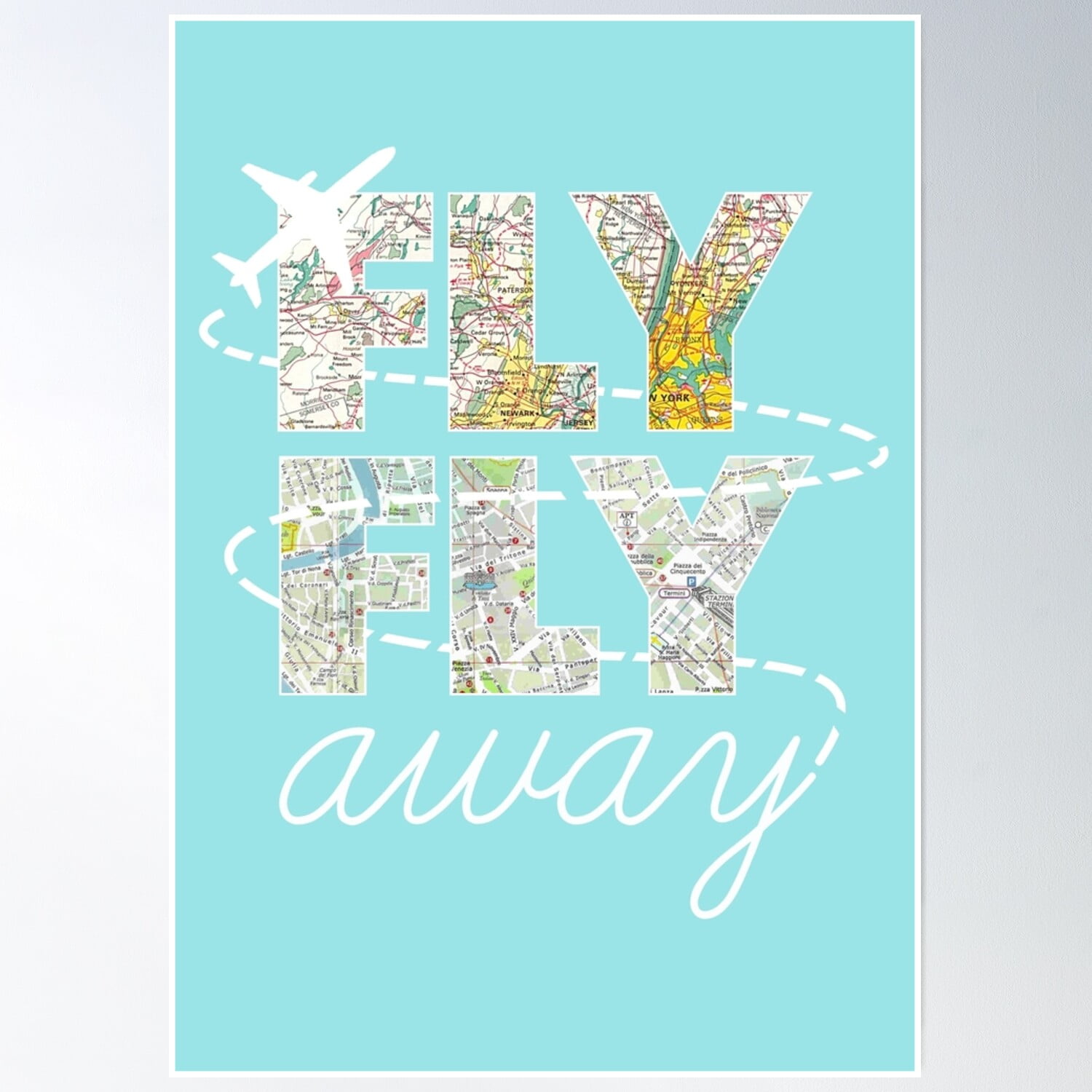 Catch Me If You Can - Fly, Fly Away Poster Wall Art, Modern Wall Decor ...