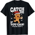 Catch Me If You Can Gingerbread Coffee Christmas Running T-Shirt ...