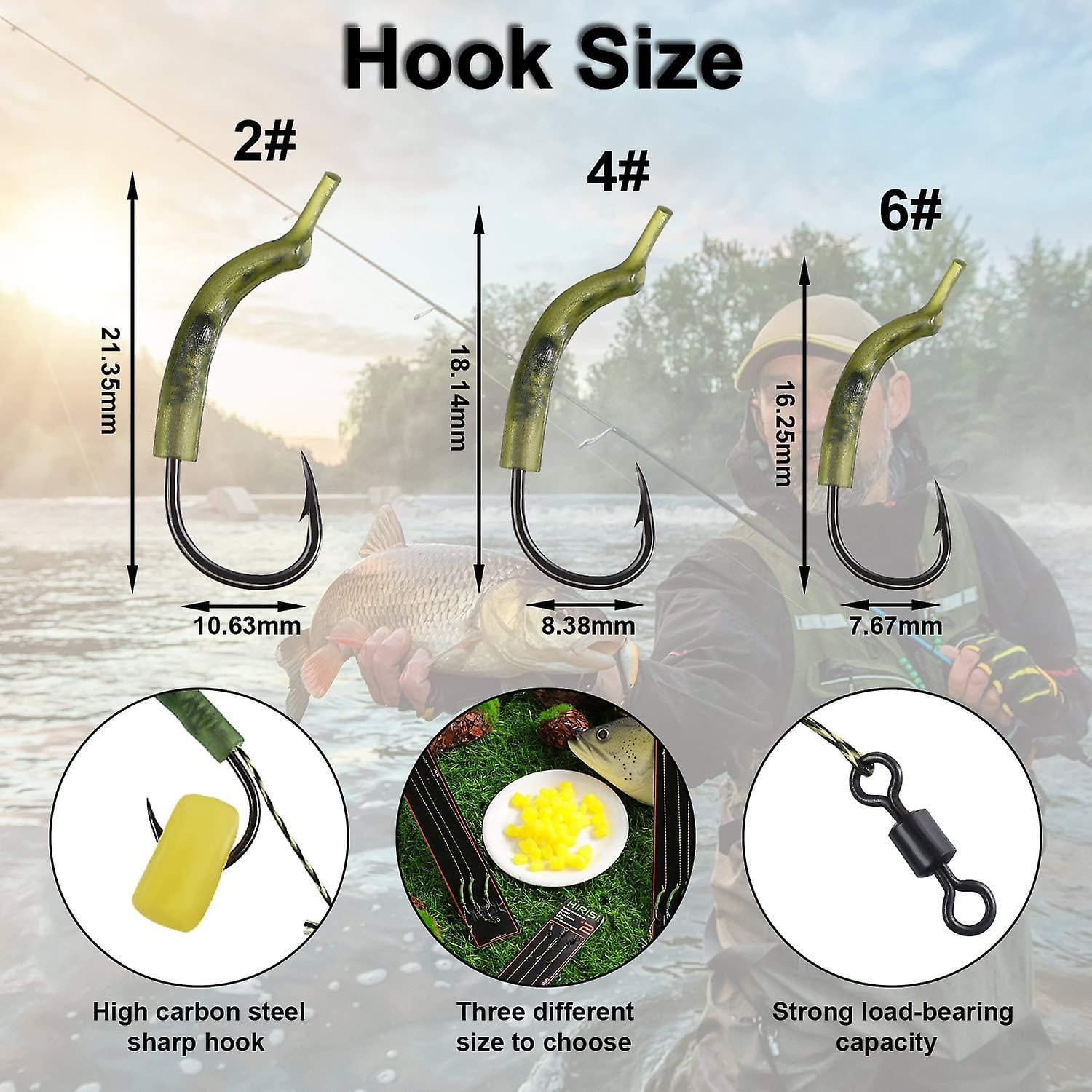 Catch More Carp - 100 Simulation Soft Baits - Floating Corn Lures with ...