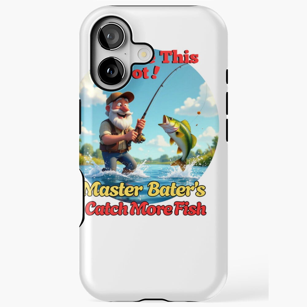 Catch More Fish Angler Design Tough iPhone Case for 17/15/14/13/12/11 ...