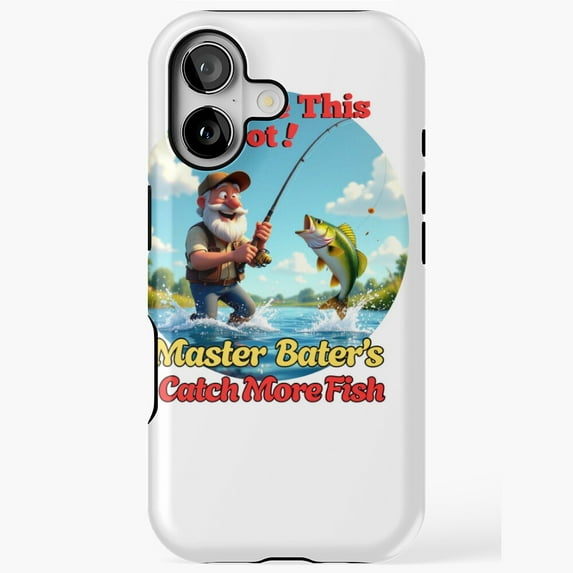 Catch More Fish Angler Design Tough iPhone Case for 17/15/14/13/12/11 ...