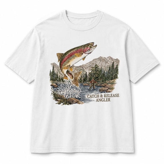Catch & Release Angler Fly Fishing Comfort Colors T-Shirt | Vintage ...