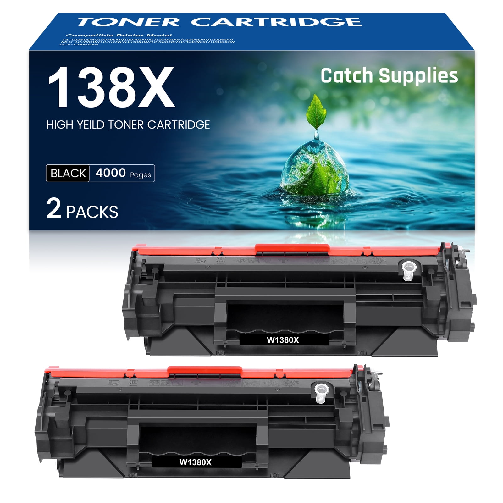 Catch Supplies 138X Black Toner Cartridge with Chip Compatible ...