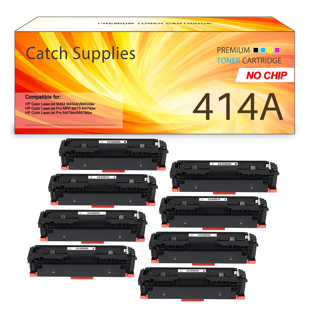 Catch Supplies 8-Pack (No Chip with tools) Compatible for HP 414A toner ...