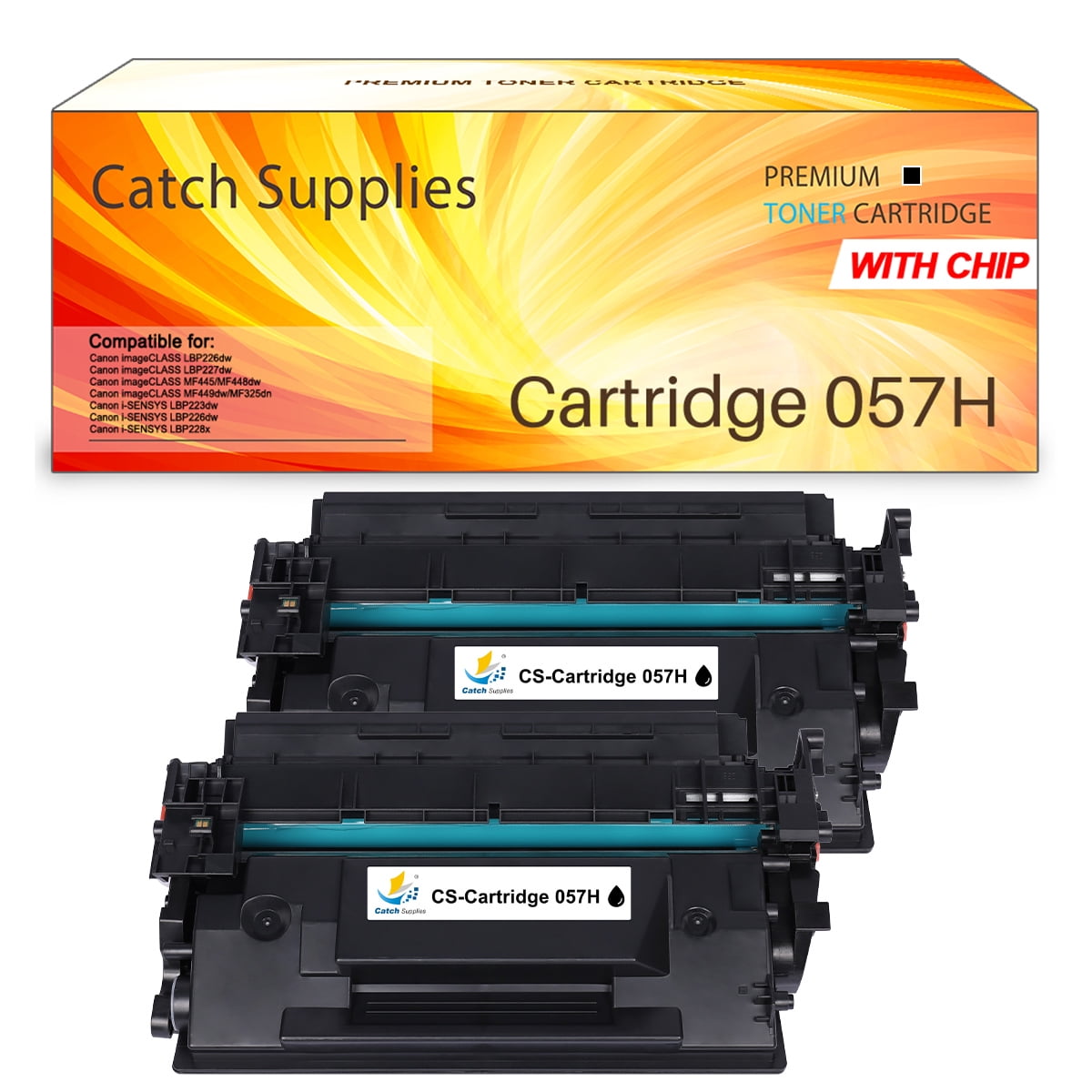 Catch Supplies Compatible Toner with Chip for Canon 057H 057 CRG-057H ...