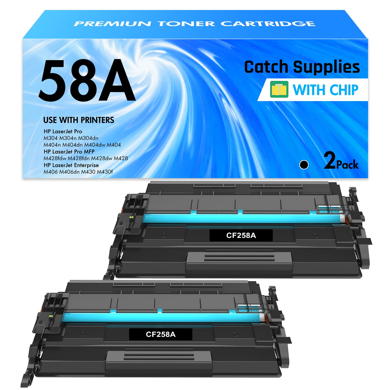 Catch Supplies Compatible Toner for HP 58A toner CF258A 58X Printer ink ...