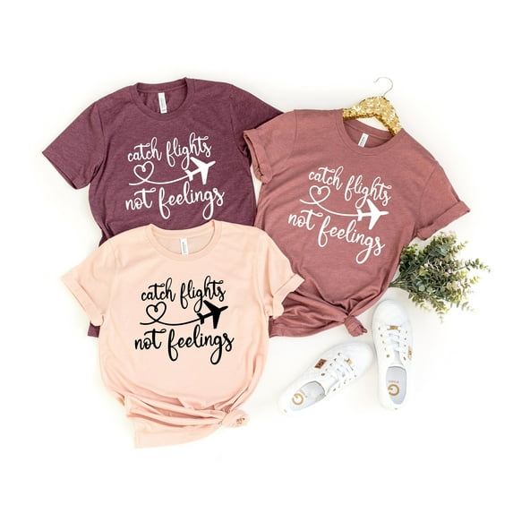 Catch The Flights Not Feeling, Airplane Heart Shirt, Flight Attendant ...