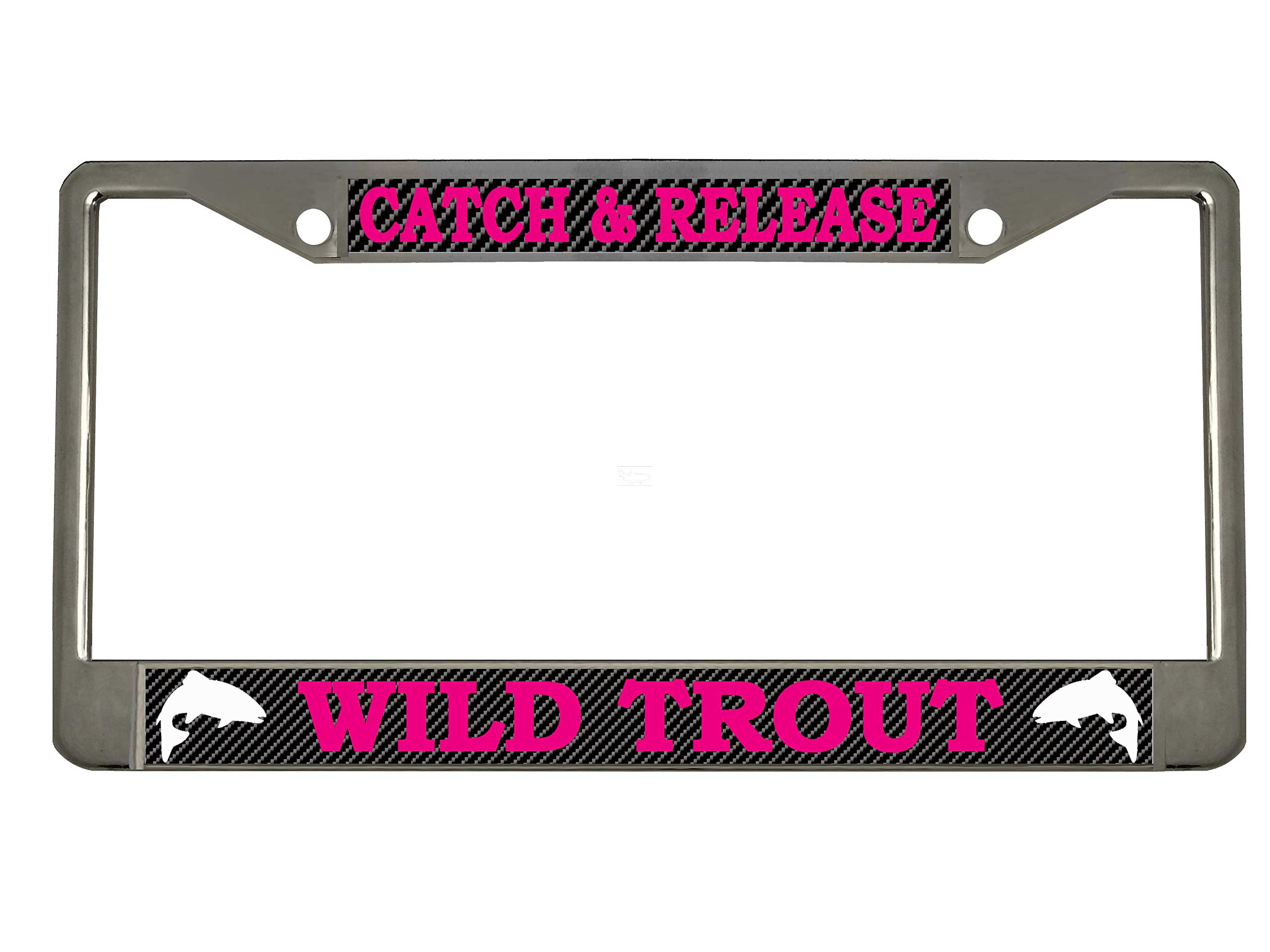 Catch and Release Wild Trout Style Metal License Plate Frame ...