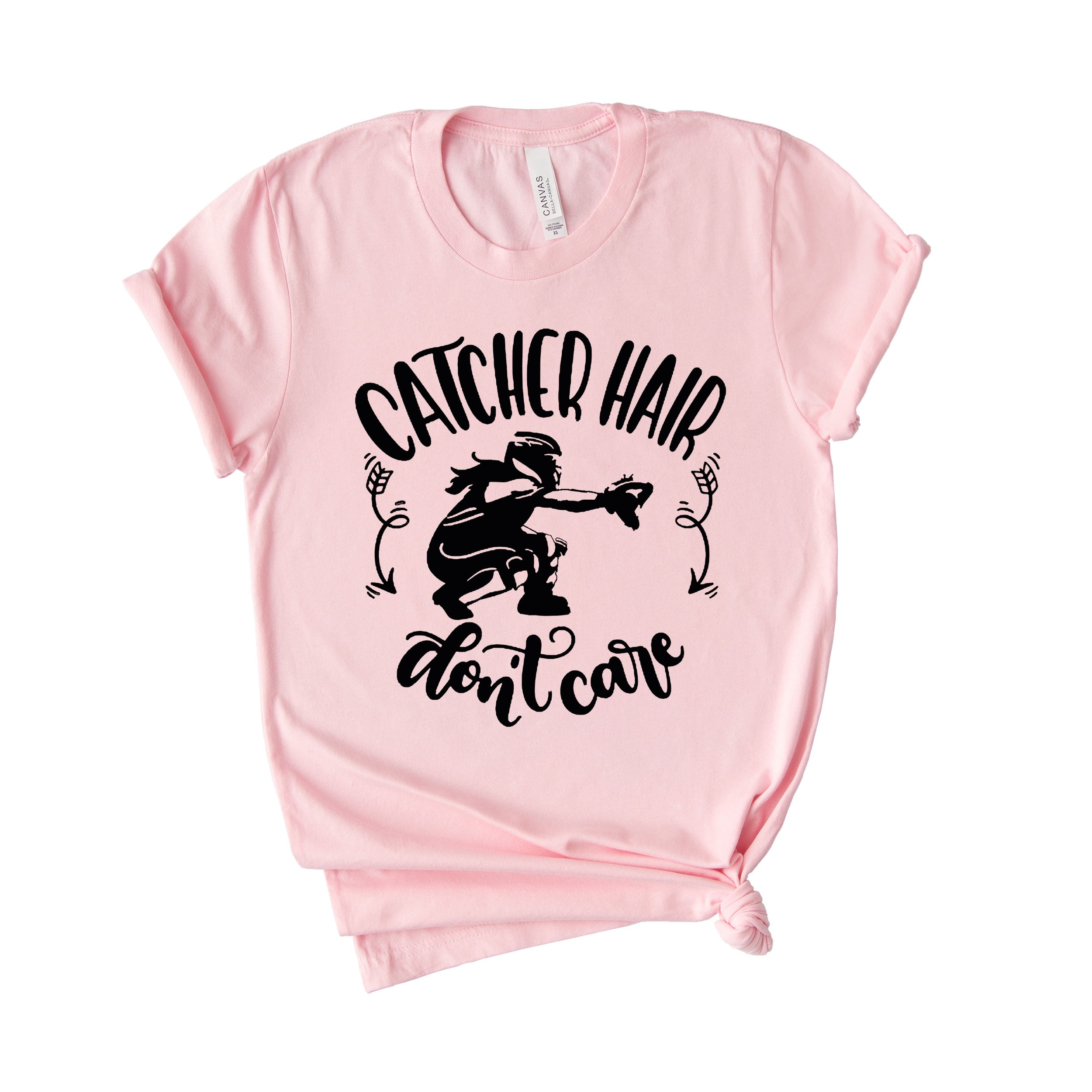 Catcher Hair Don't Care Shirt, Softball Catcher Shirt, Softball Player ...