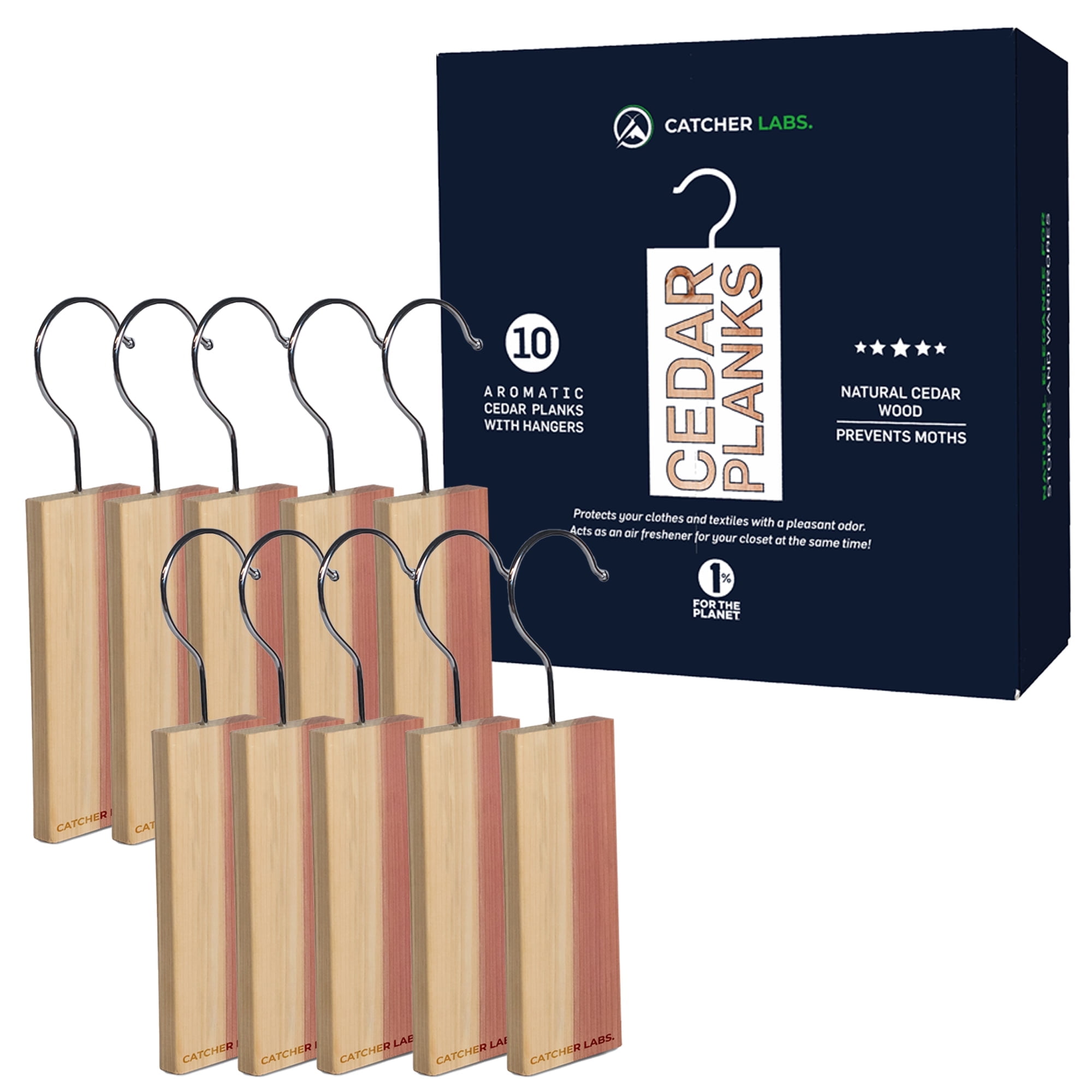 Catcher Labs Cedar Planks, Blocks and Hangers, Moth Repellent, Closet ...