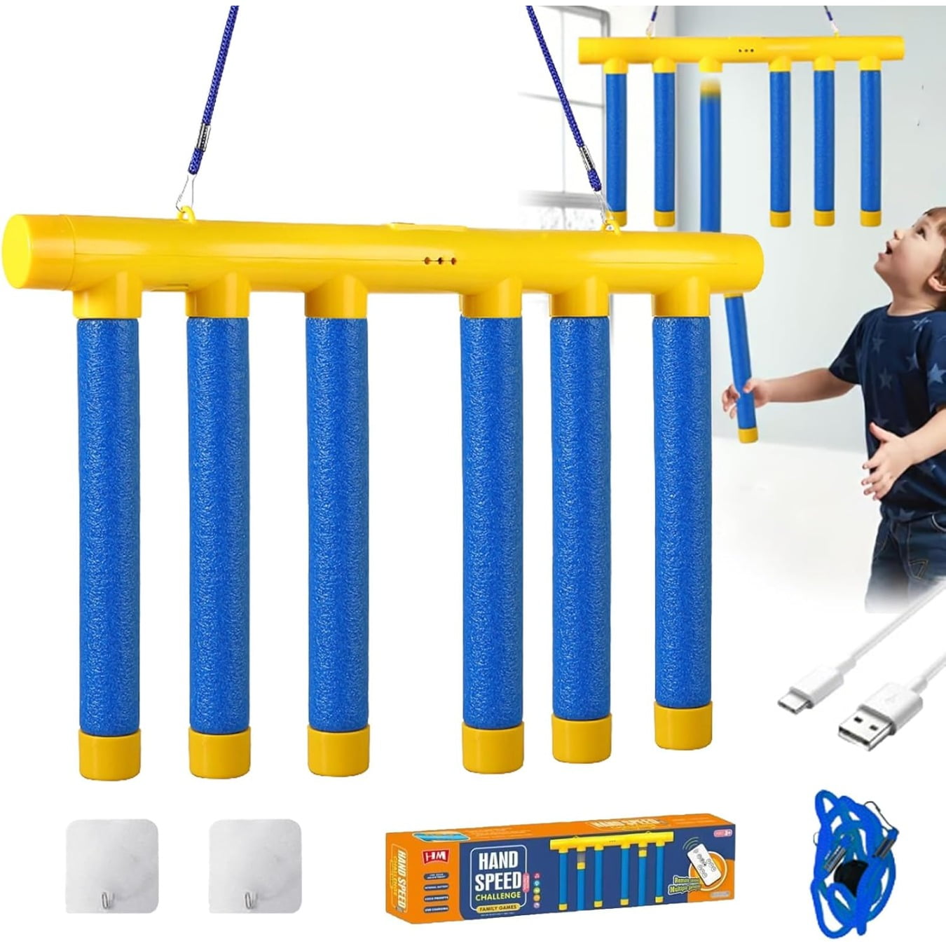 Catching Sticks Game Reaction Training Toy, Drop Stick Game, Reflex ...
