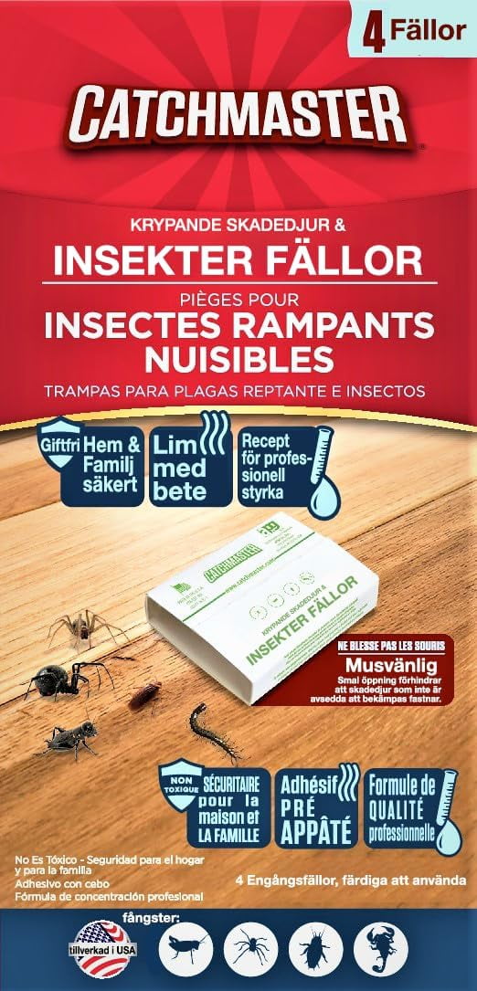 Catchmaster 724 Crawling Pest & Insect Glue Traps, 4-Pk. - Quantity 24 ...