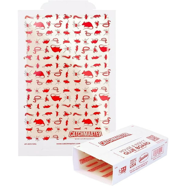 Catchmaster Baited Rat, Mouse and Snake Glue Traps - 12 Traps ...