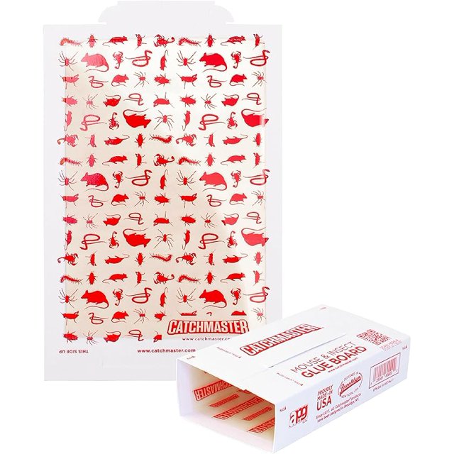 Catchmaster Baited Rat, Mouse and Snake Glue Traps - 12 Traps ...