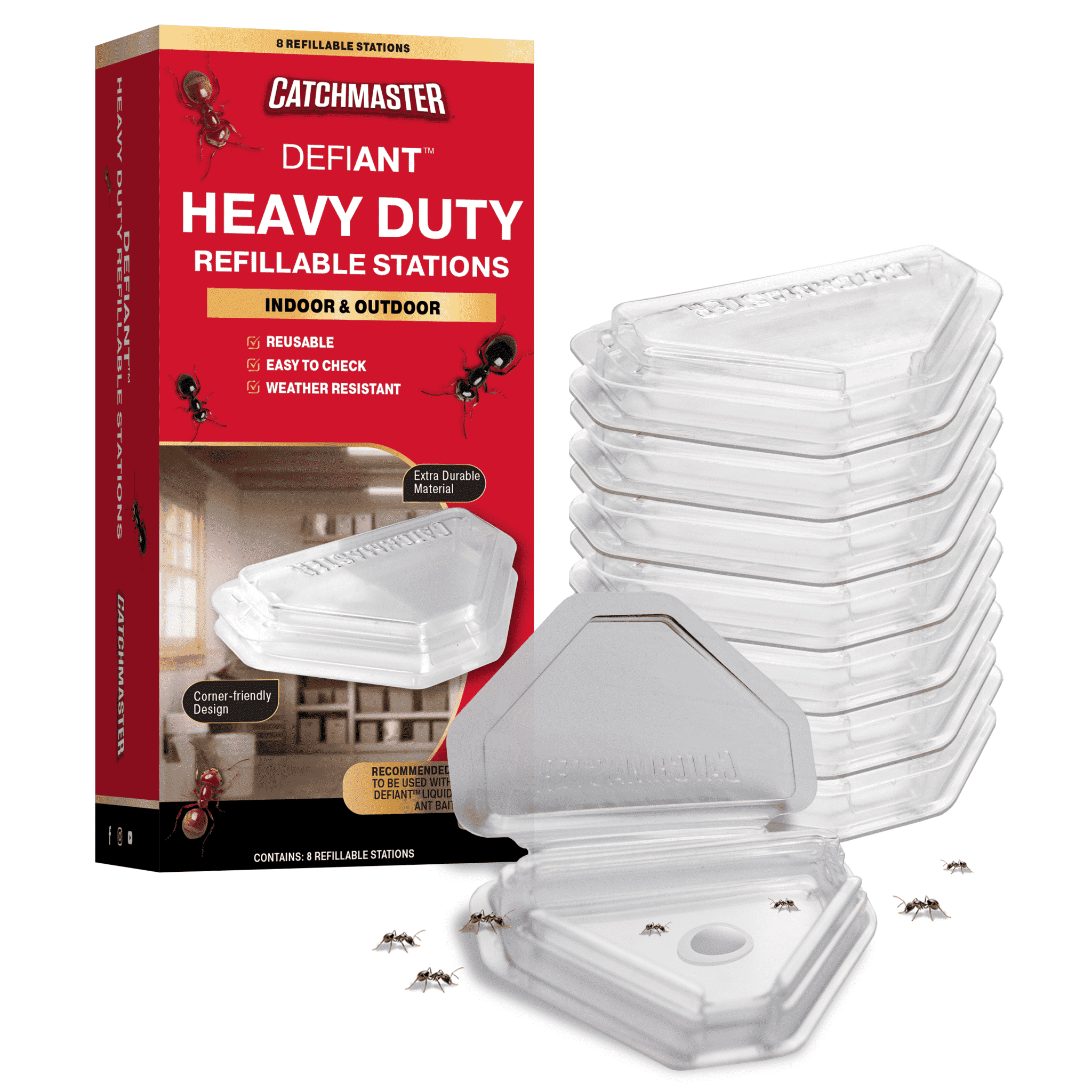 Catchmaster DEFIANT Reusable Heavy Duty Ant Traps Indoor & Outdoor ...