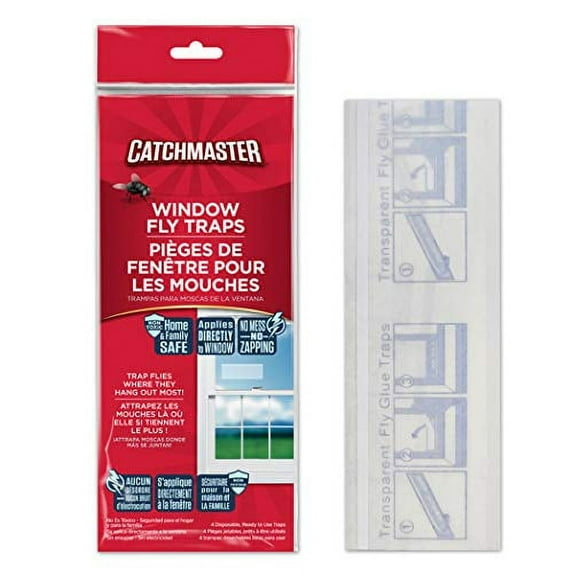 Catchmaster Bug & Fly Window Traps - 12 Count, Indoor, Waterproof, Easy ...