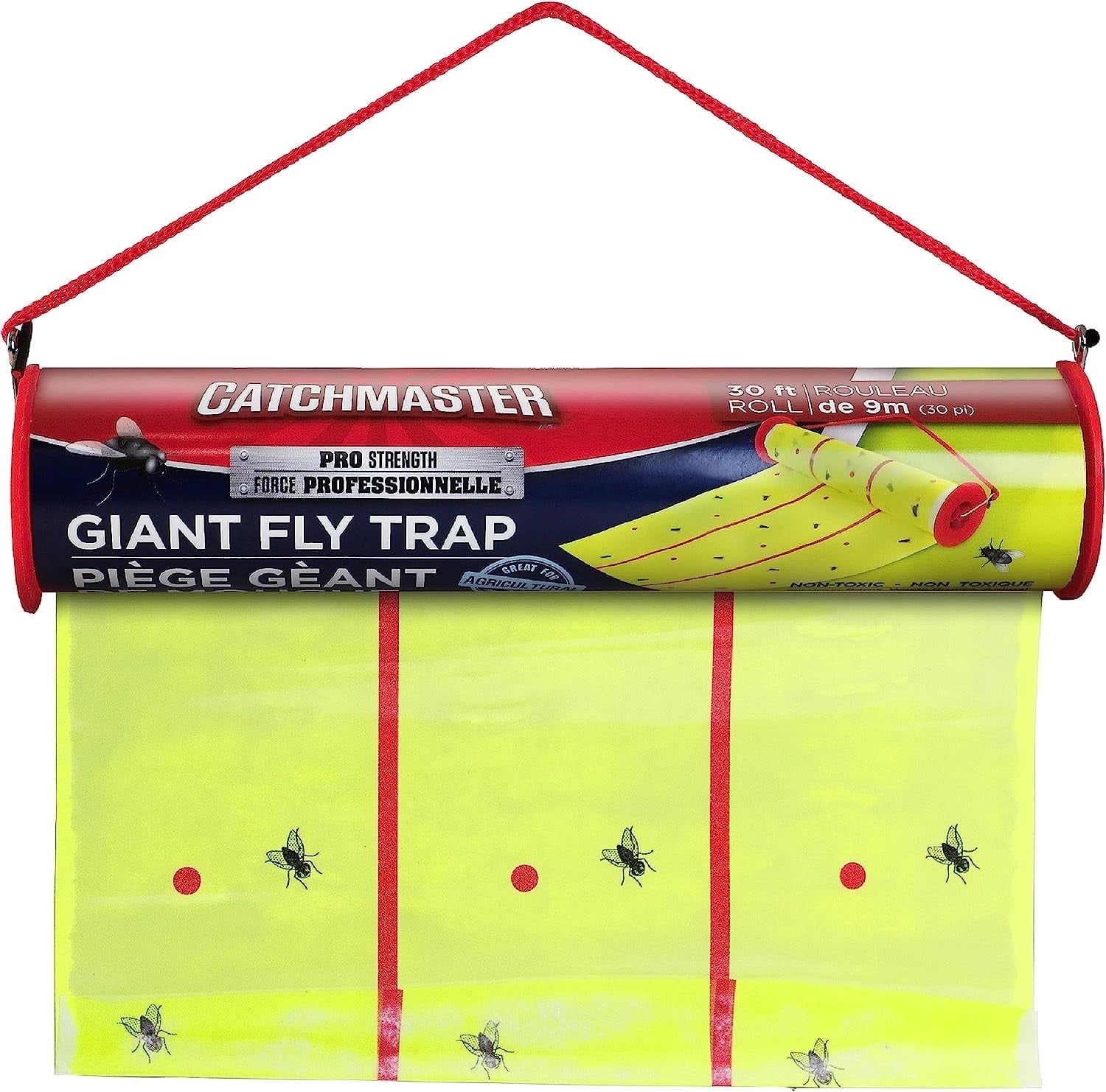 Catchmaster Giant Fly Trap - 2Pk 30ft Sticky Paper, Indoor & Outdoor ...