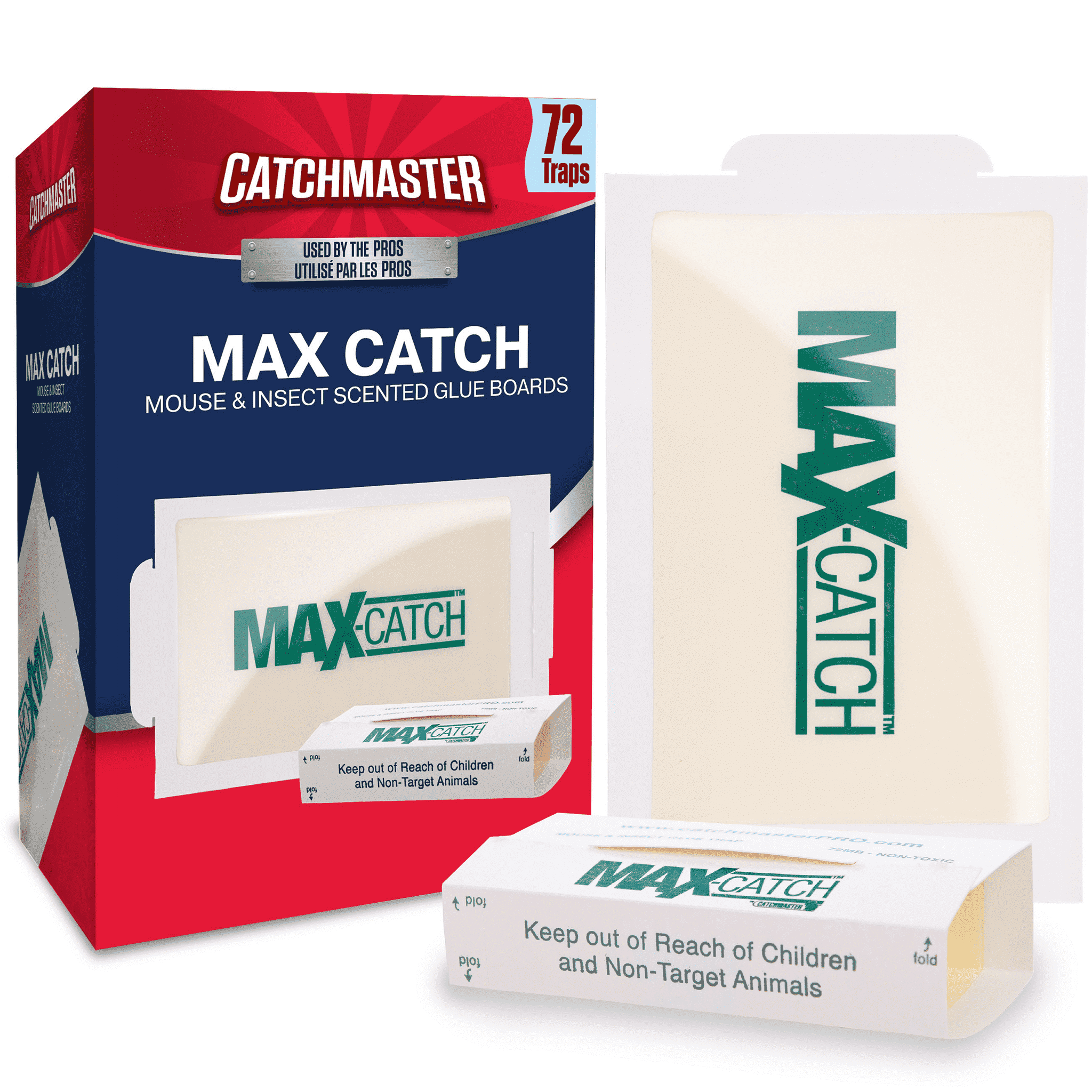 Catchmaster Glue Traps 72-Pack Indoor Pest Control Mouse and Insect ...