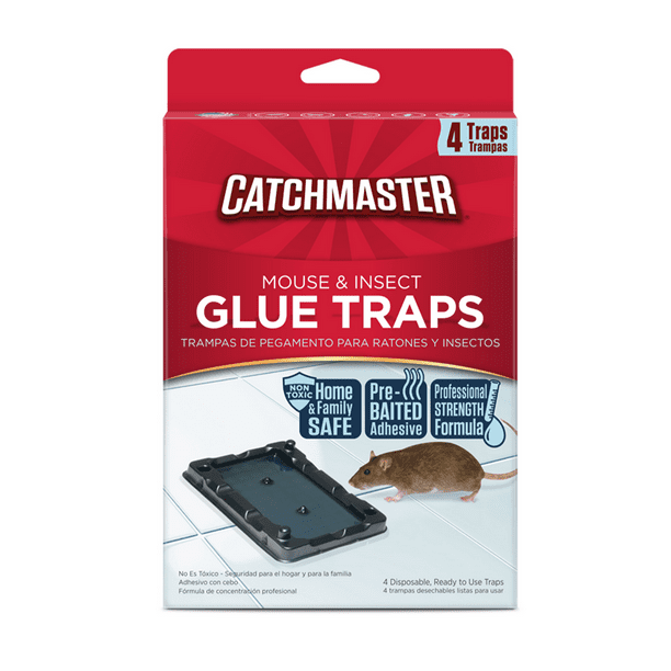 Catchmaster Mouse & Insect Solid Glue Traps 4 Count - Walmart Business ...