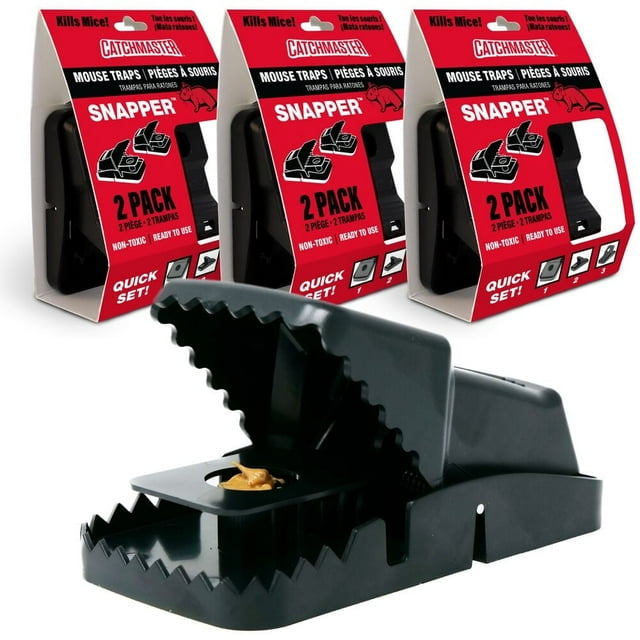 Catchmaster Rat, Mouse Snapper Mouse Traps - 6 Count - Walmart.com